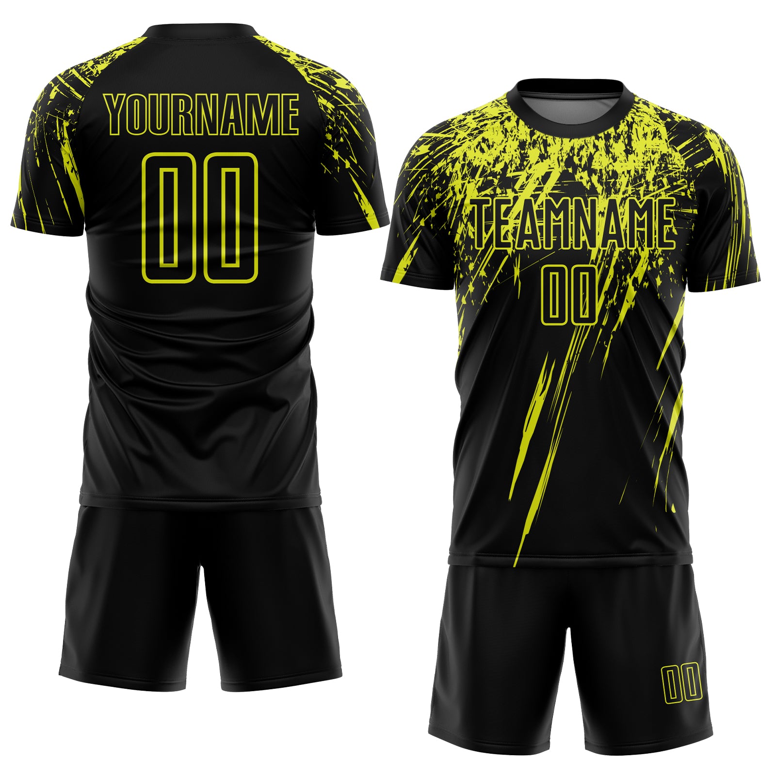 Neon Yellow Soccer Uniforms Custom Soccer Jerseys, Soccer Uniforms For